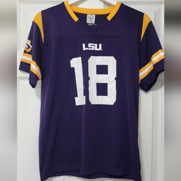 Shirts & Tops | Purple Lsu Jersey With White Number | Poshmark